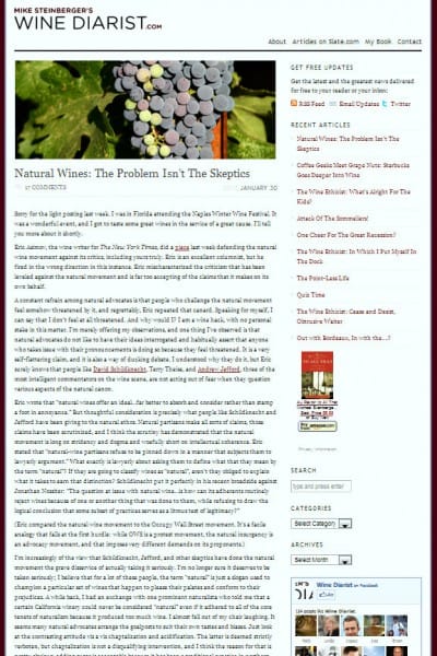 Wine blogs well worth your time (and -- uh-oh -- natural wines ...