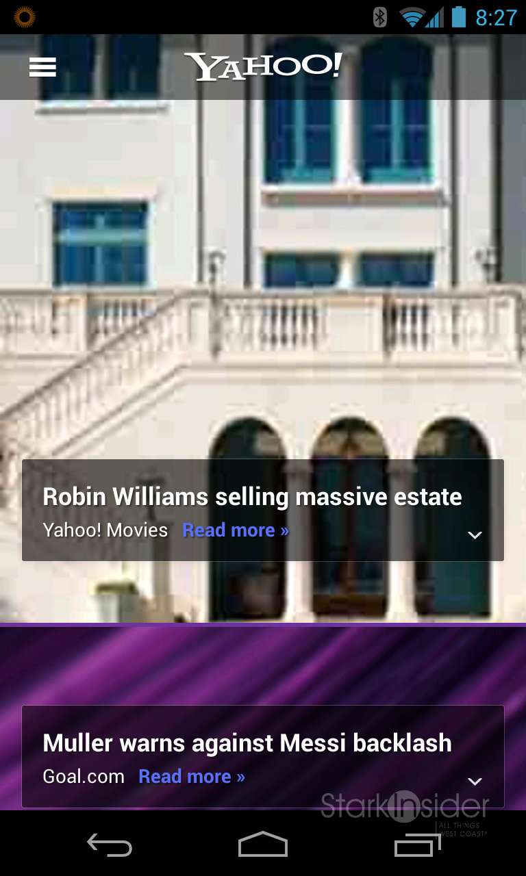 Yahoo Android app is just OK (Review) | Stark Insider