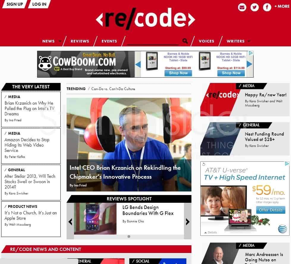 Former WSJ Team Launches Re/code Tech Blog - Will it succeed? | Stark Insider
